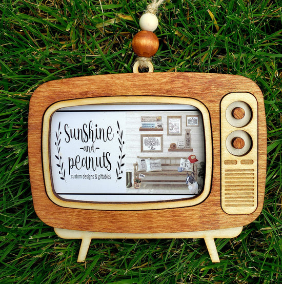 Retro TV Gift Card/Photo Frame Ornament – Sunshine and Peanuts Custom ...